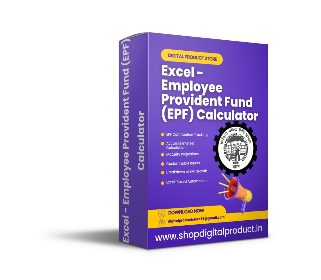 Excel – Employee Provident Fund (EPF) Calculator – Digital Product Store